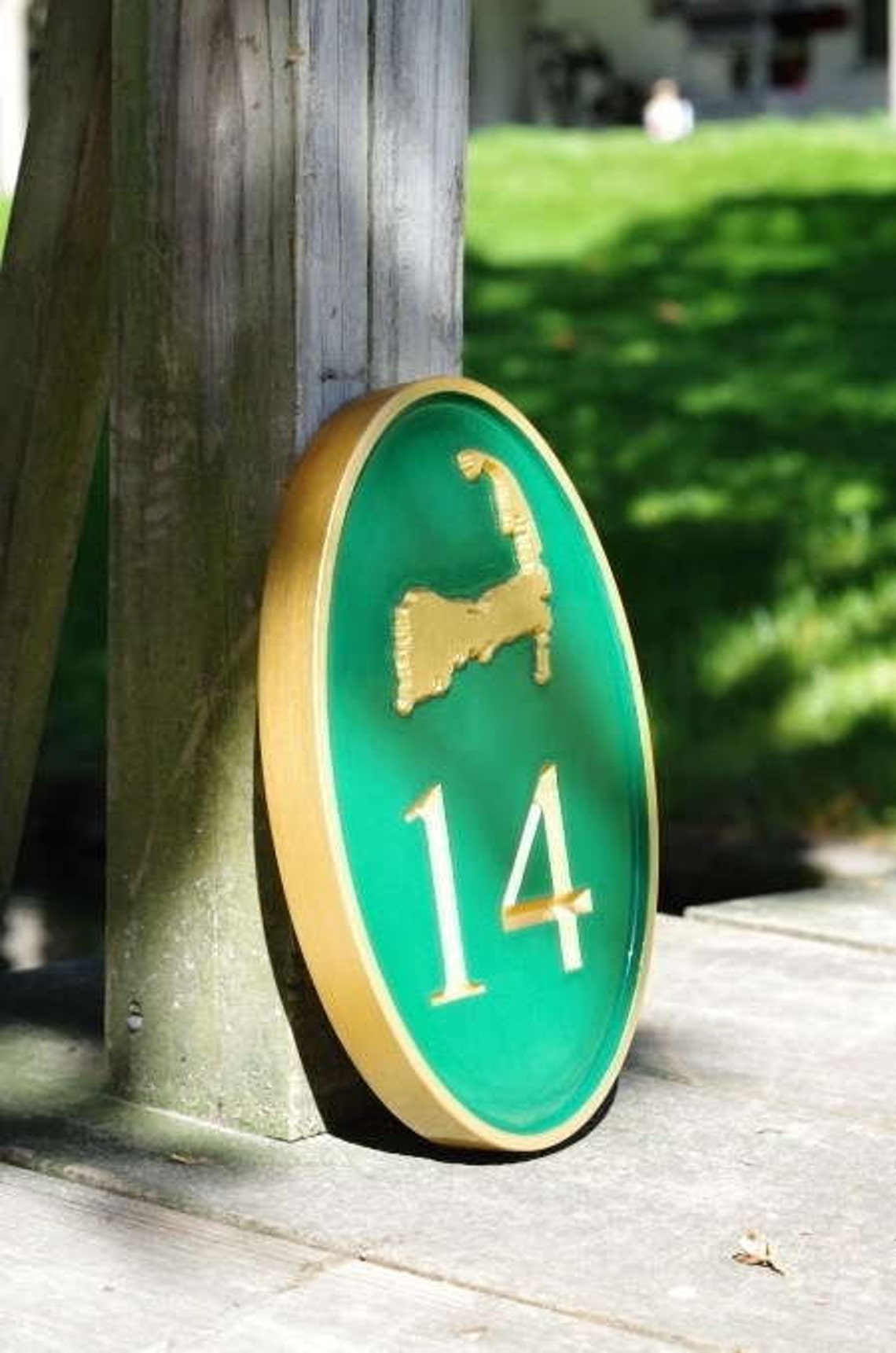 Carved Street Address Plaque / House Number With Nantucket Basket or ...