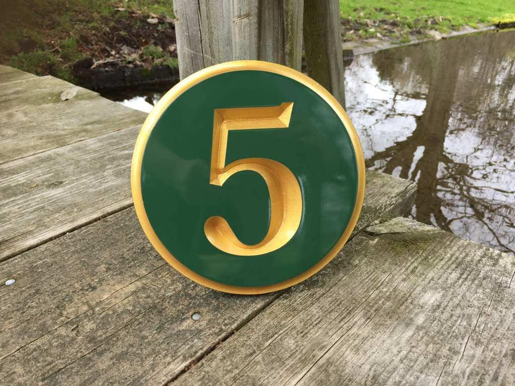 Custom Round Street Number Plaque- Circular House Marker Signs (A180 ...