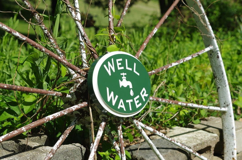 Carved Well Water Notice Plaque Irrigation Sign With Faucet - Etsy