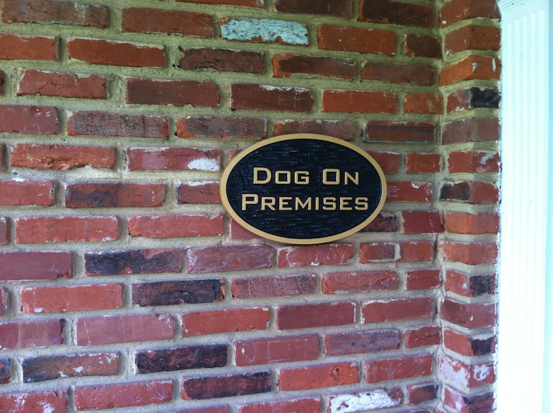 Dog on Premises Classy Beware of Dog Sign | Etsy