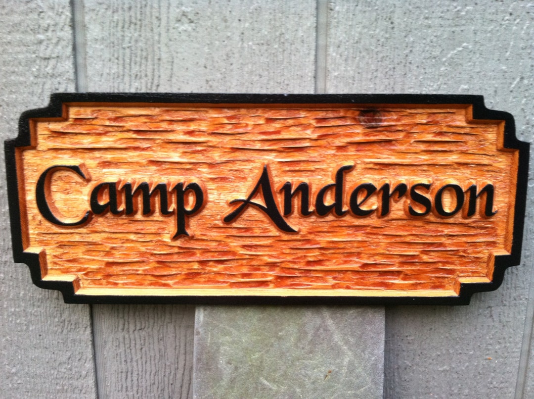 Cedar Carve Camp Sign Personalized Sign for Camper, Lake House, Camp - Etsy