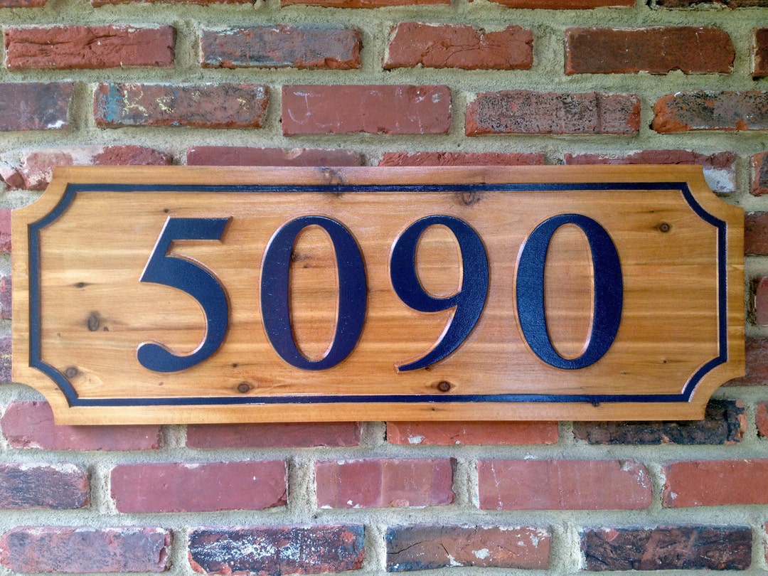 Cedar Custom Street Address Sign / House Number Custom Wood - Etsy