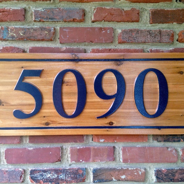 Cedar House Numbers - Etsy