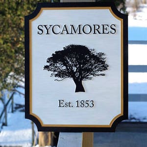 Personalized Family Name Sign With Sycamore Tree or Other Image ...