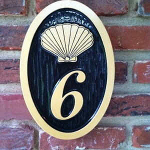 Street Number Address Sign / House Marker Custom Carved Sign With ...