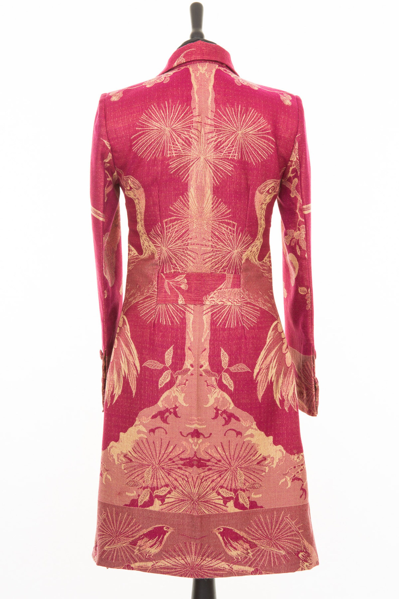 Women's Deep Raspberry Pink Cashmere Tailored Coat Tree - Etsy UK