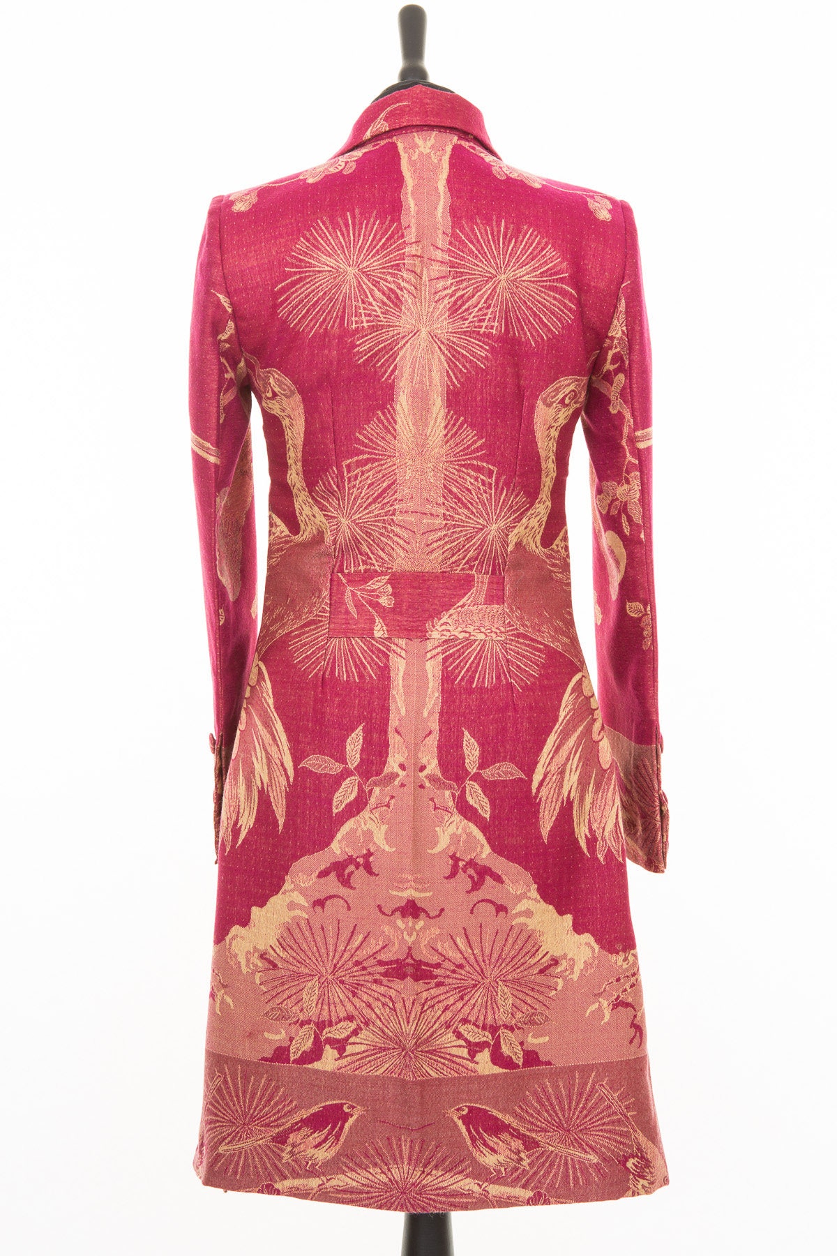 Women's Deep Raspberry Pink Cashmere Tailored Coat Tree - Etsy UK