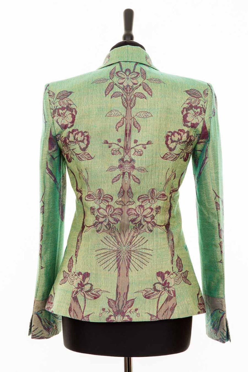 Womens Dragonfly Green Cashmere Blazer Ladies Smart Jewel - Etsy
