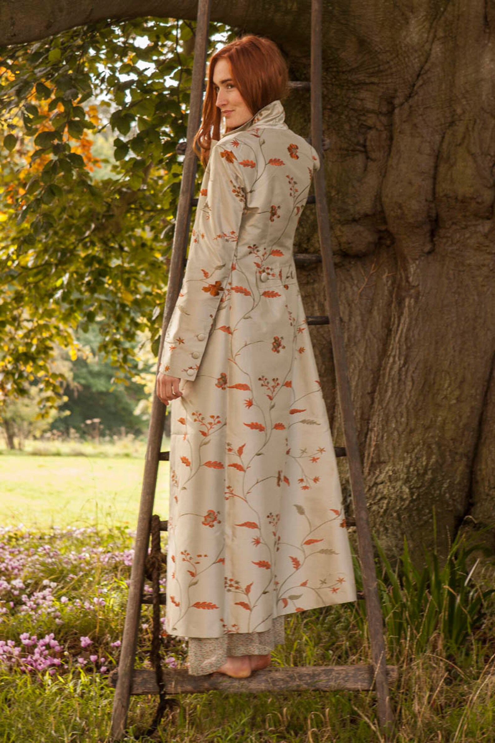 Women's Silk Coat Long Gown Embroidered Silk Raw Silk - Etsy