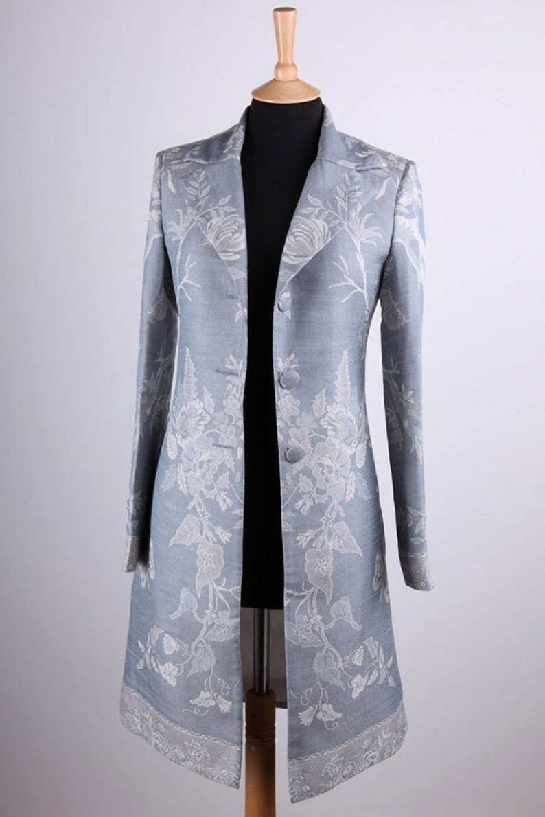 Women's Cashmere Coat, Silver, Grey, Silk, Jacket, Plus Size, Petite ...