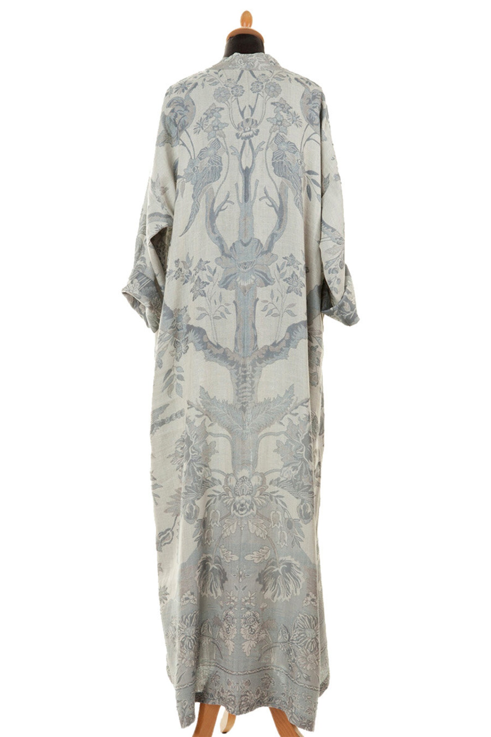 Ladies Pale Grey Cashmere Silk Bath Robe Dressing Gown House - Etsy