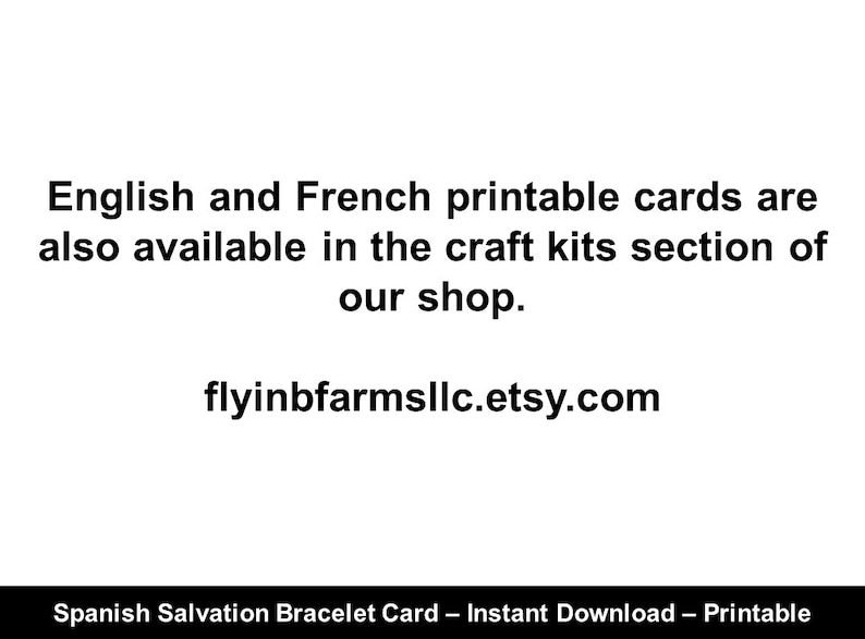 Printable Spanish Salvation Bracelet Card, Gospel Bracelet Card, Colors ...