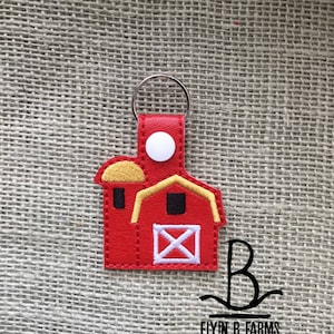 Red Barn Key Chain-red Barn Key Ring-red Barn Luggage Tag-red Barn ...