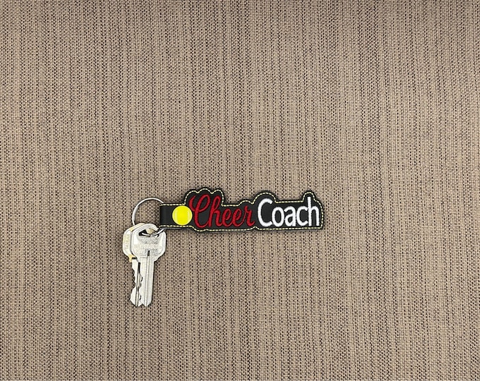 Cheer Coach Keychain, Cheerleading Key Fob, Cheerleader Coach Gift ...