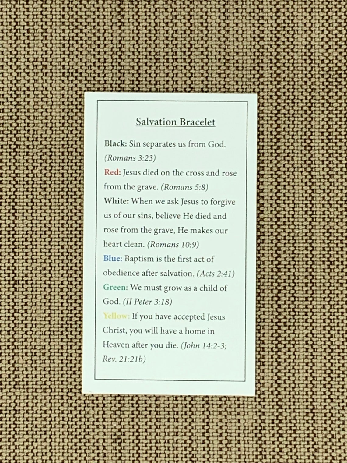 Salvation Bracelet Salvation Bracelet Craft Kits Gospel - Etsy