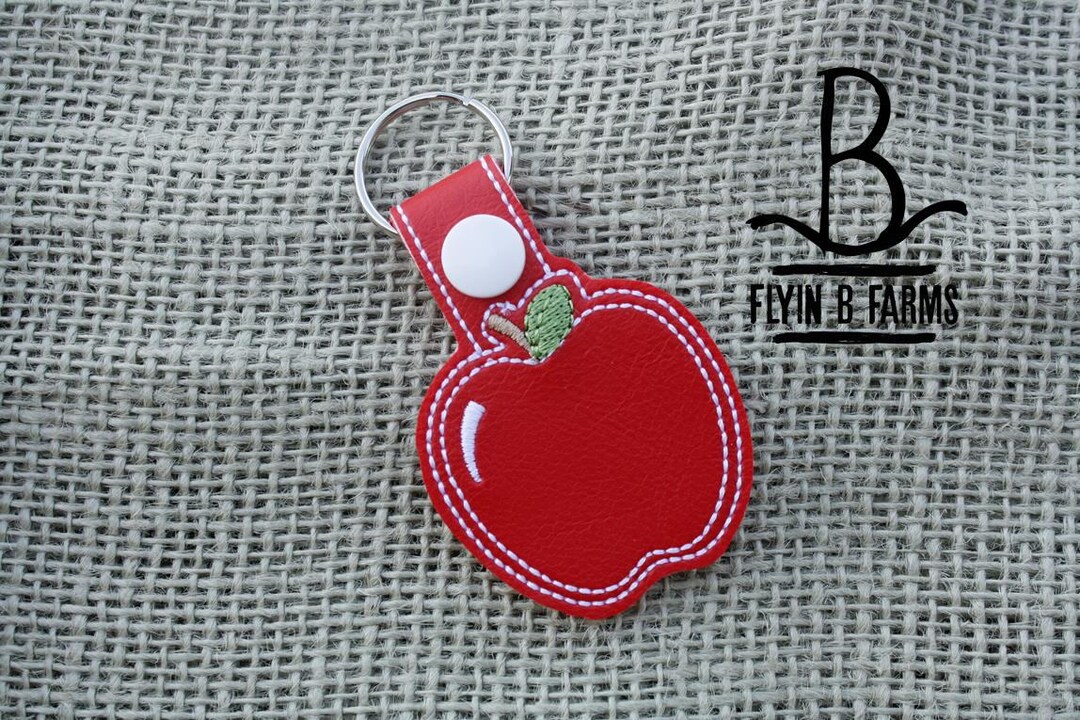 Apple Key Fob/snap Tab/keychain - Etsy