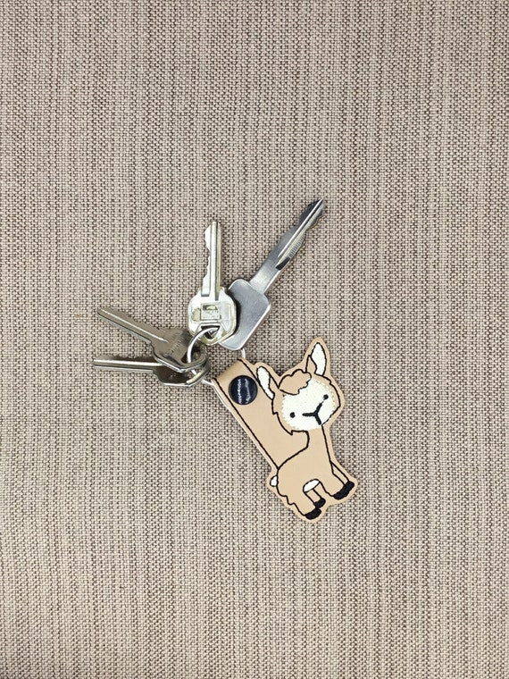 Llama Keychain Alpaca Key Chain Llama Snap Tab Llama | Etsy