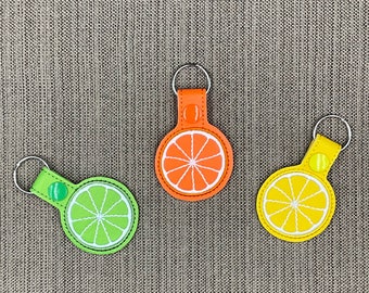 By the Shed Lemon Yellow Keyring Key Chain Citrus Funky Keys Vegetable ...