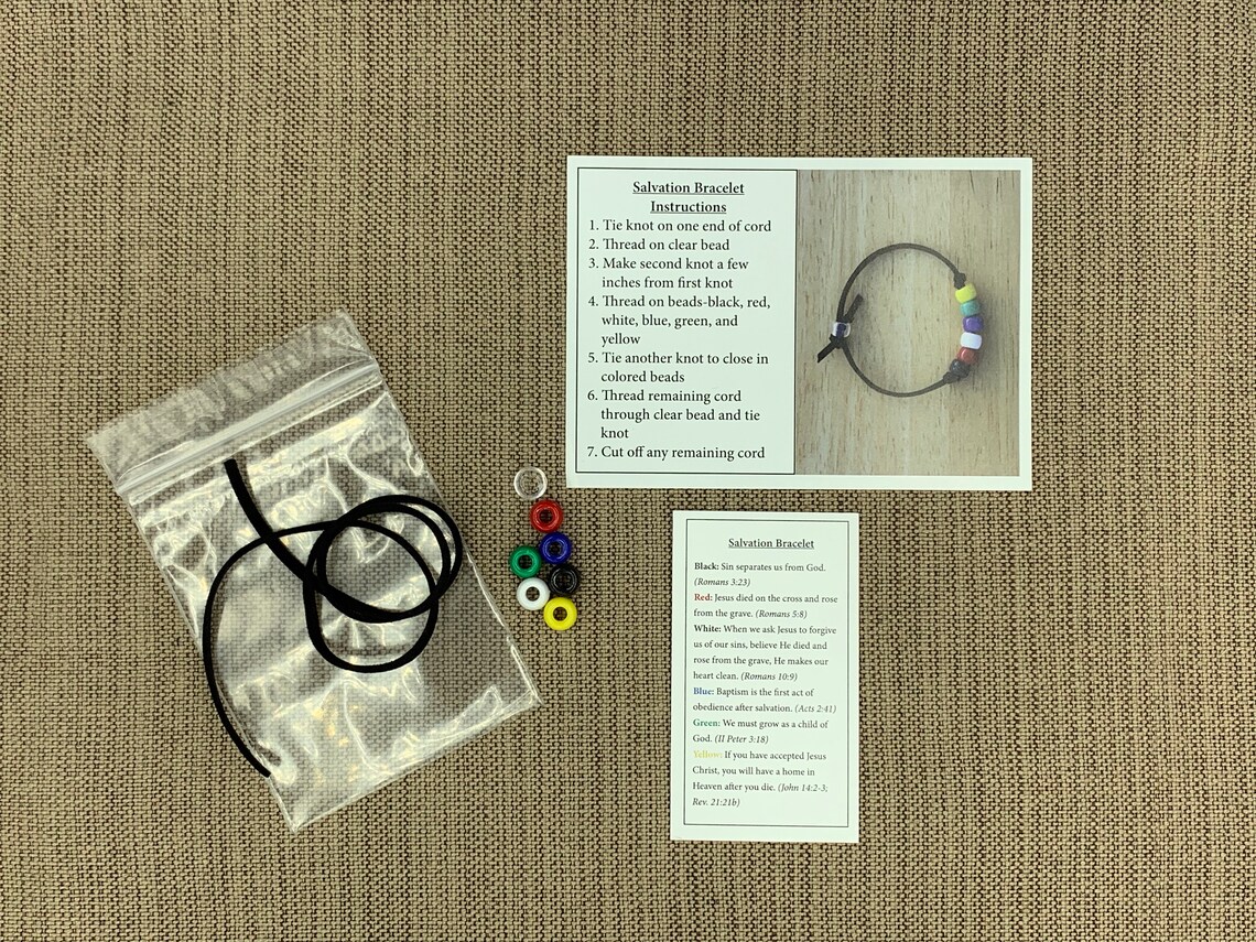 Salvation Bracelet Salvation Bracelet Craft Kits Gospel - Etsy