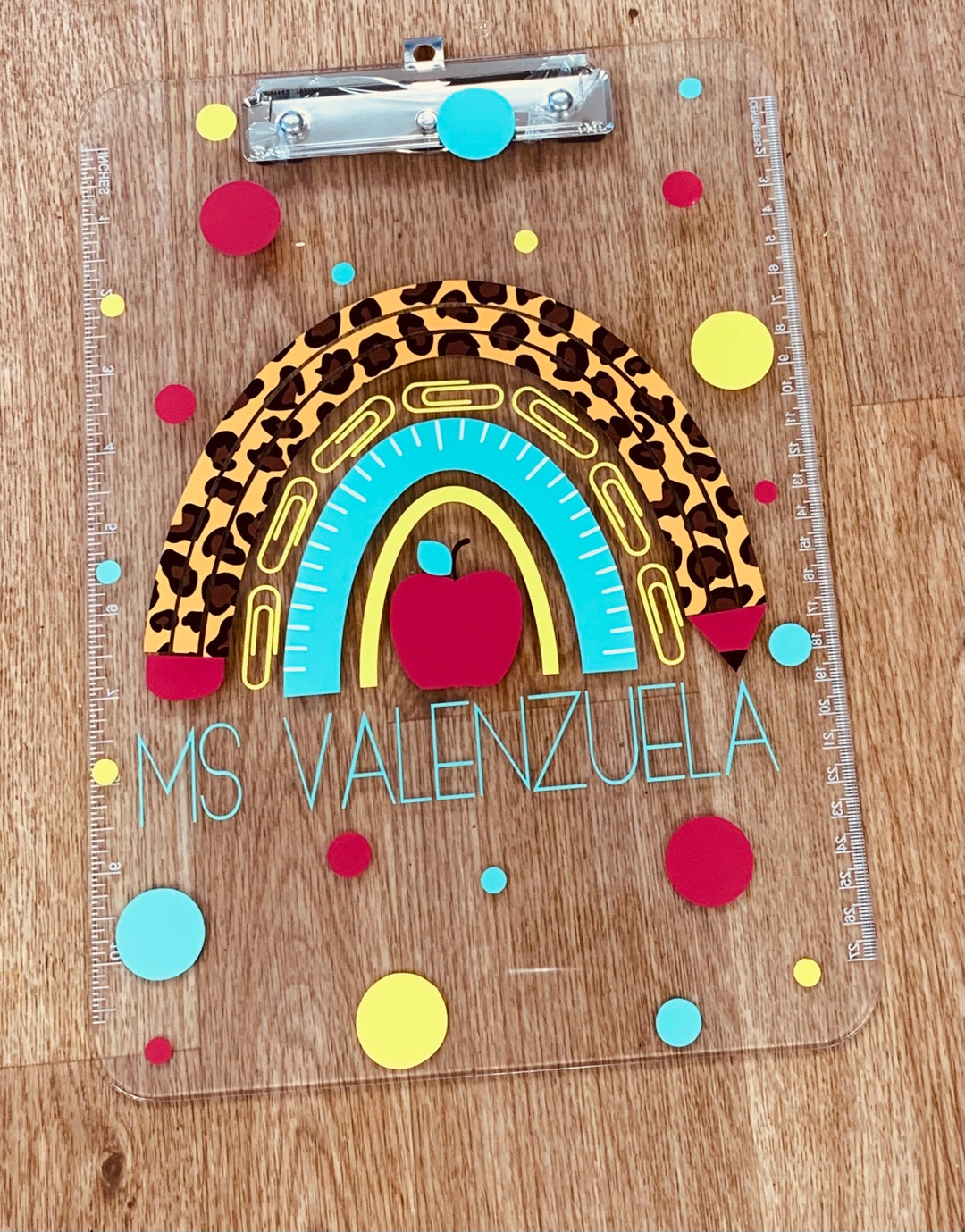 Boho Rainbow Personalized Clipboard Teacher Appreciation Week Teacher ...