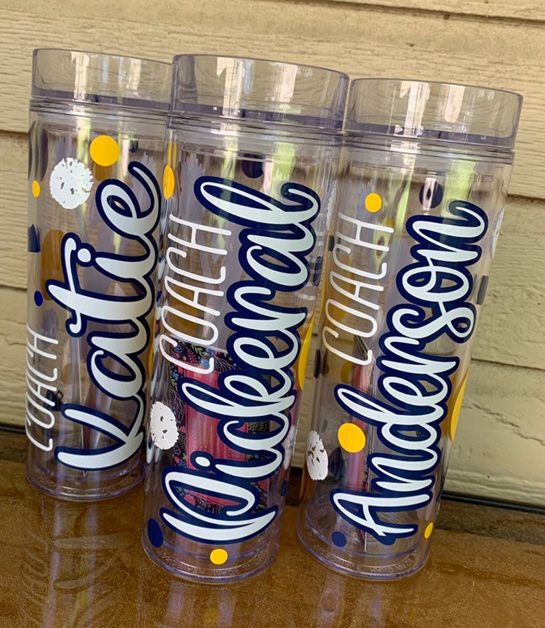 Cheer Coach 16 Oz Skinny Tumblers Cheer Tumbler Cup Cheer Team - Etsy