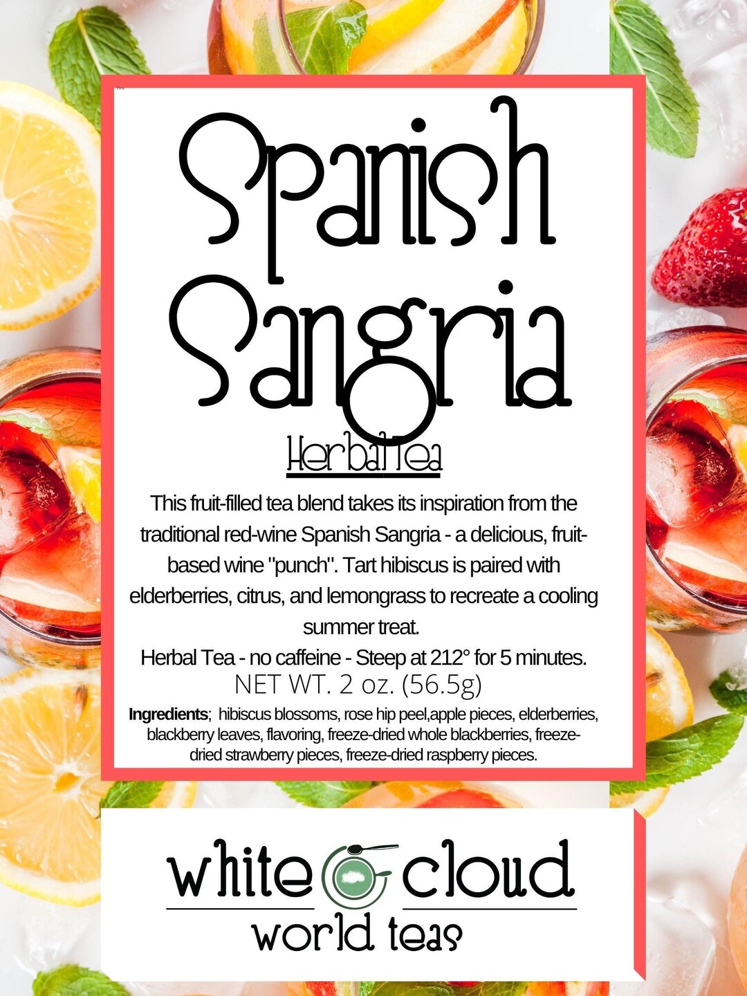 Spanish Sangria Herbal Tea Infusion - Etsy