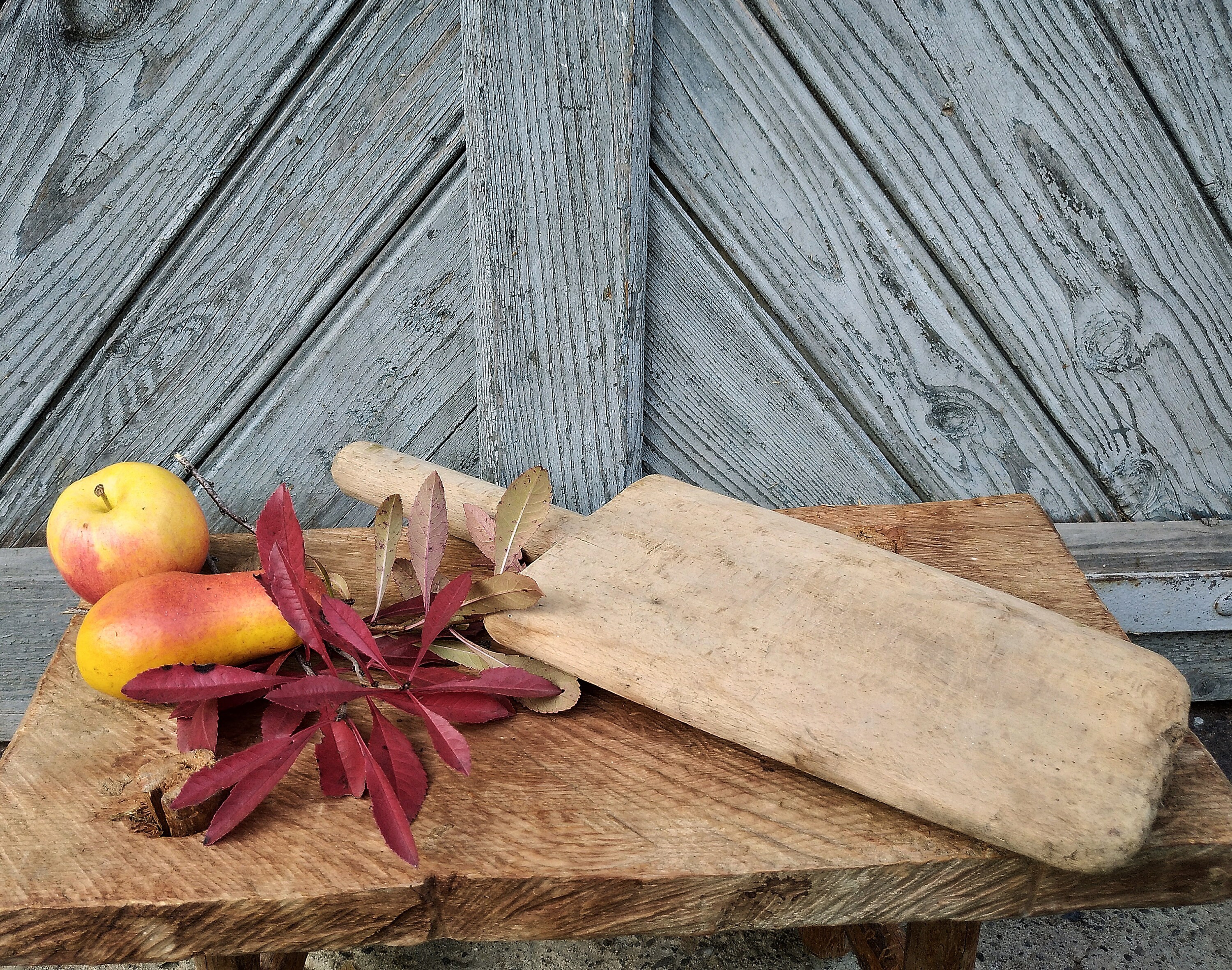 Antique Serving Tray Rustic Cutting Board Country Platter Wooden ...
