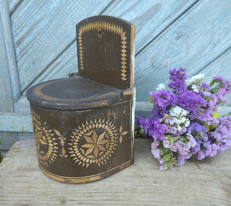 Wooden Wall Box Primitive Antique Wall Hanging Lidded Box of - Etsy
