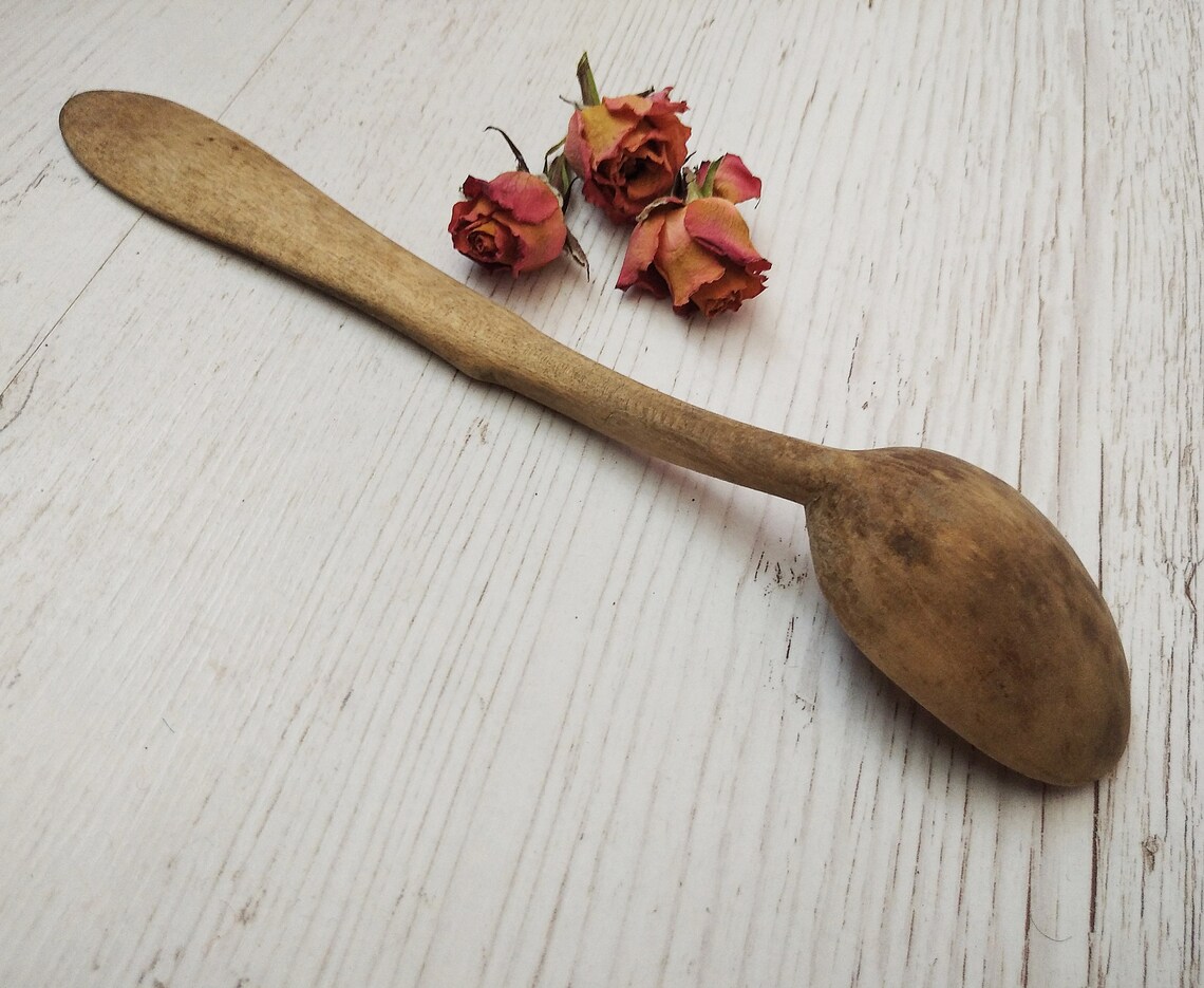 Vintage Wooden Spoon Primitive Antique Wood Rustic Kitchen - Etsy