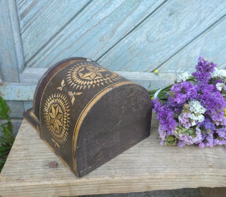 Wooden Wall Box Primitive Antique Wall Hanging Lidded Box of - Etsy