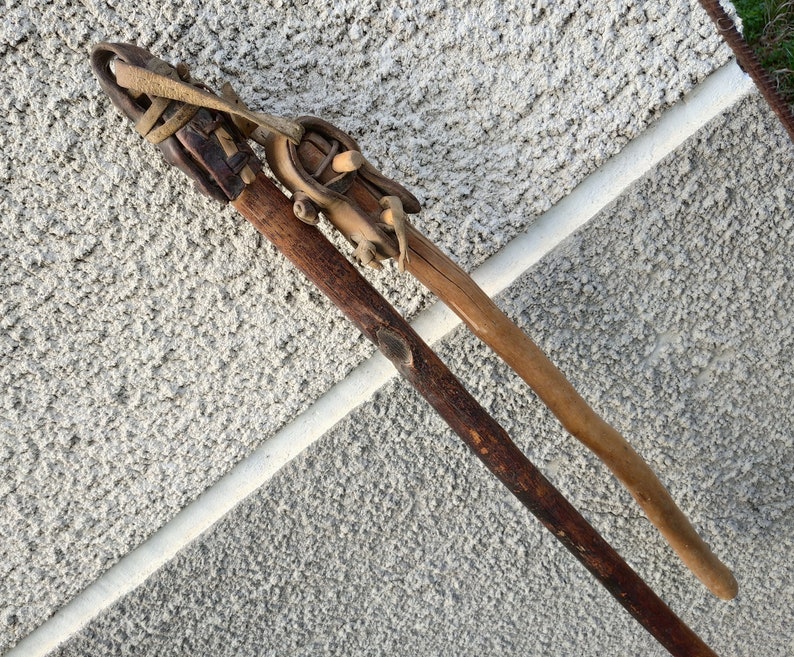 Primitive Wooden Flail Antique Agriculture Tool Farmhouse Wall Hanging ...