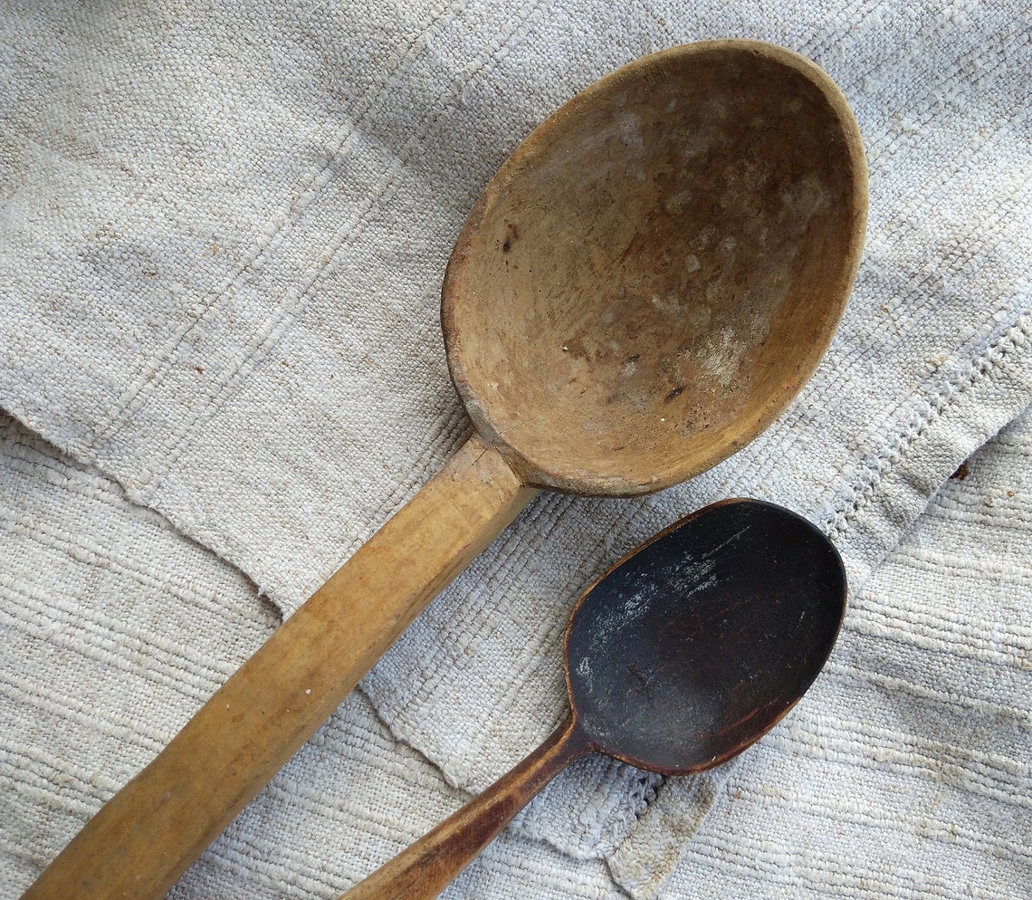 Large Wooden Spoons Hand Carved Wood Rustic Kitchen Decor - Etsy