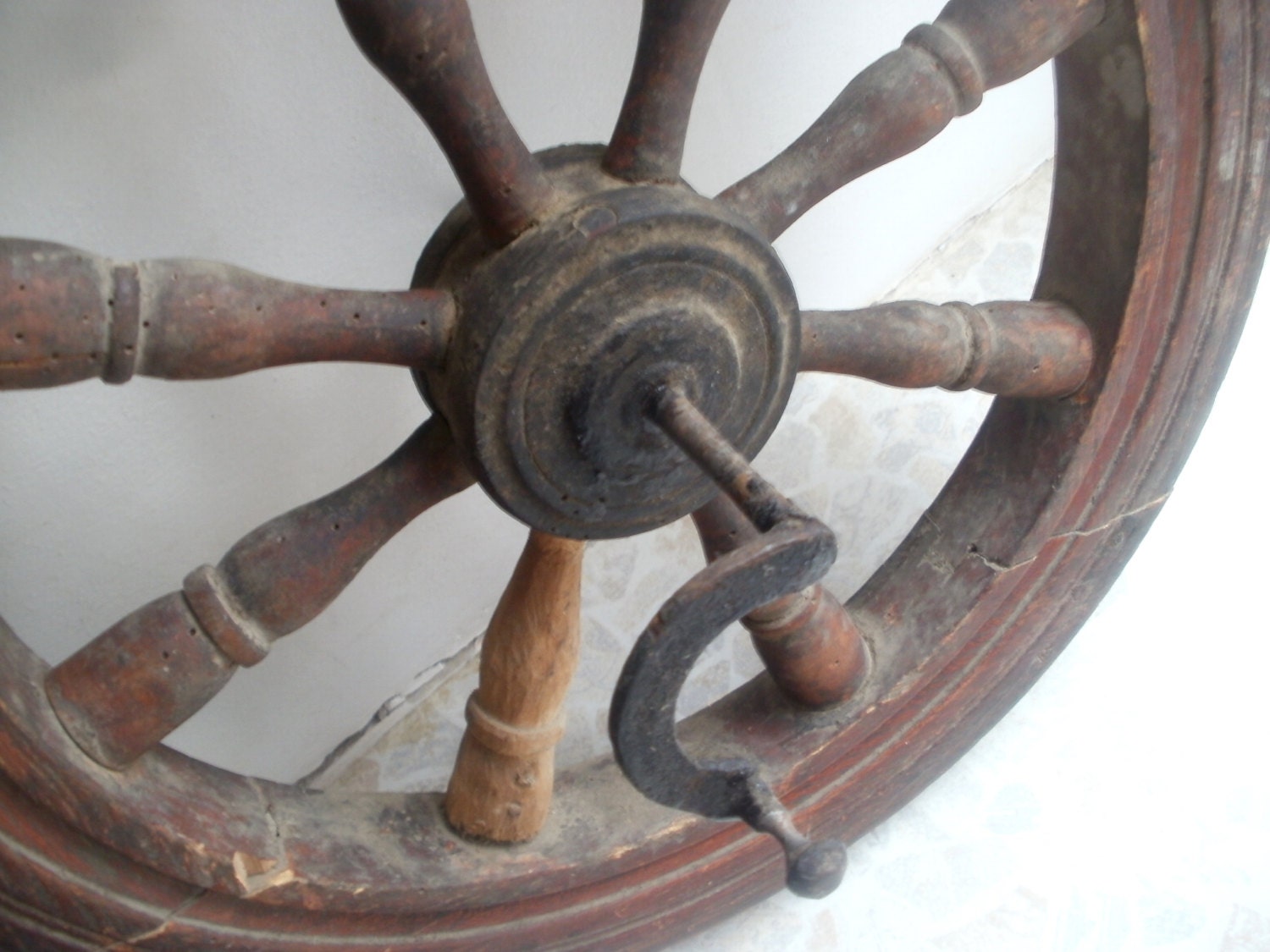 Primitive antique wooden wheel Country decor Old wooden | Etsy