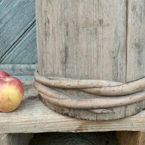 Primitive Wood Container Antique Hamper of Wood Rustic Cloth Organizer ...