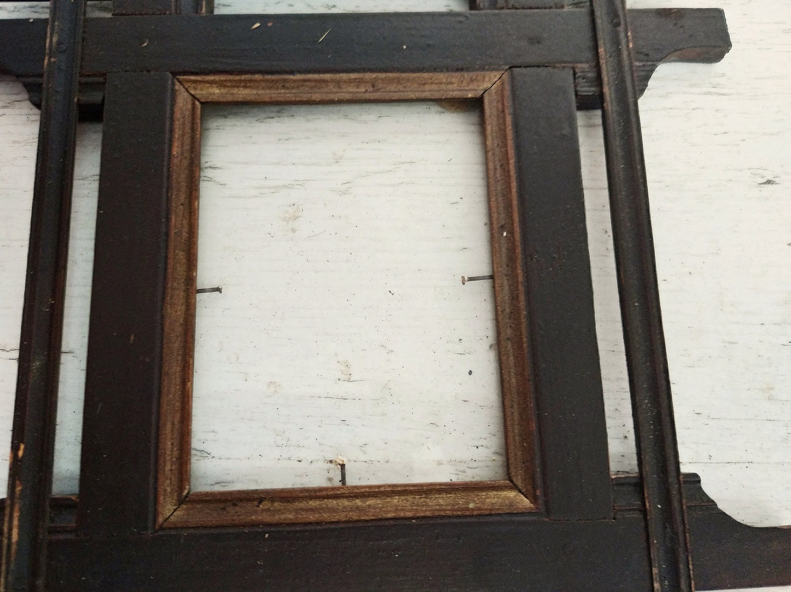 Antique Wood Frame Primitive Photo Frames Rustic Hand Carved | Etsy