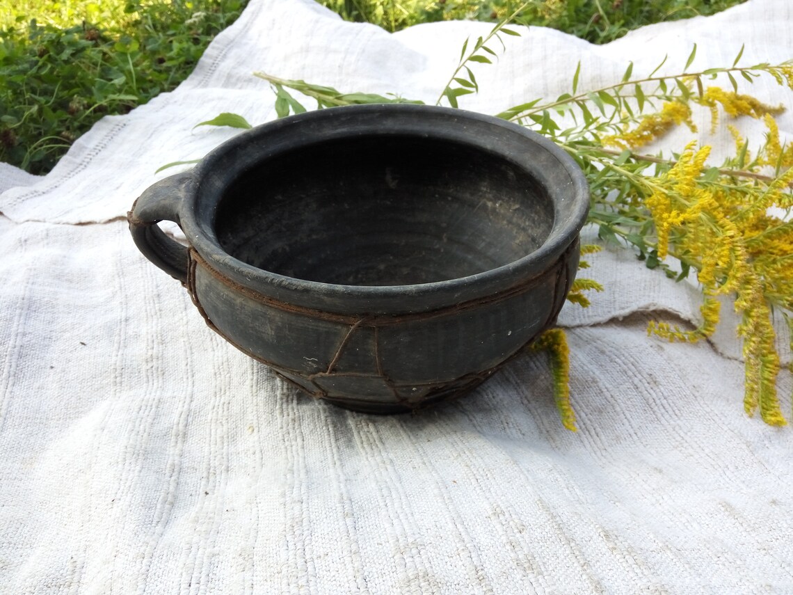Antique Bowl With Handle Ceramic Bowl Ancient Ladle Rustic - Etsy