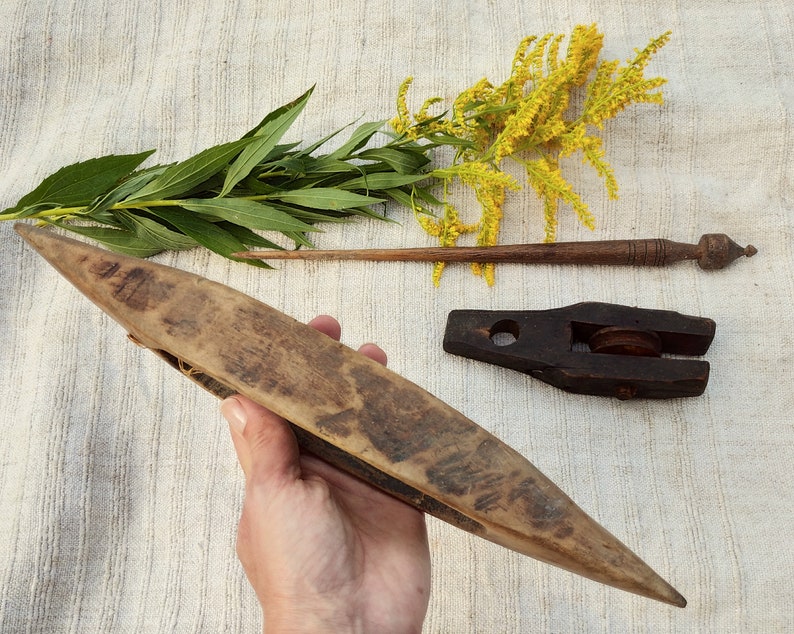 Antique Weaving Shuttle Drop Spindle Old Loom Parts Ancient - Etsy