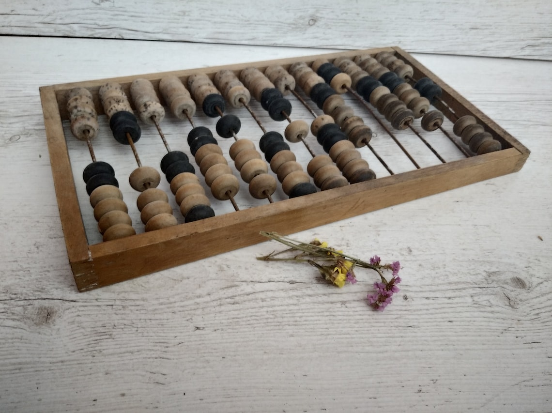 Wooden Abacus Wall Decor Frame Shabby Office Wall Hanging Very | Etsy