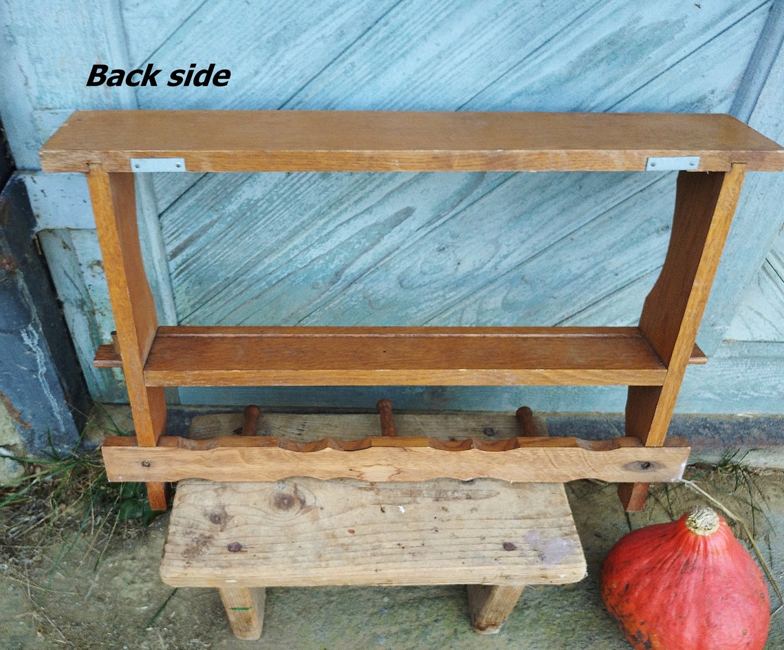 Rustic Wall Rack Wooden Towel Rack Farmhouse Kitchen Wall - Etsy