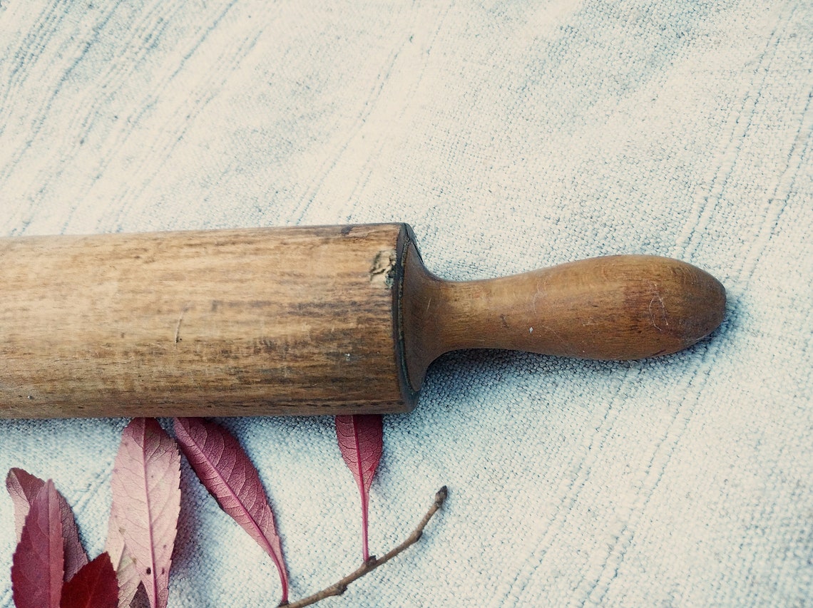 Wooden Rolling Pin Amber Rustic Decor for Kitchen Country - Etsy