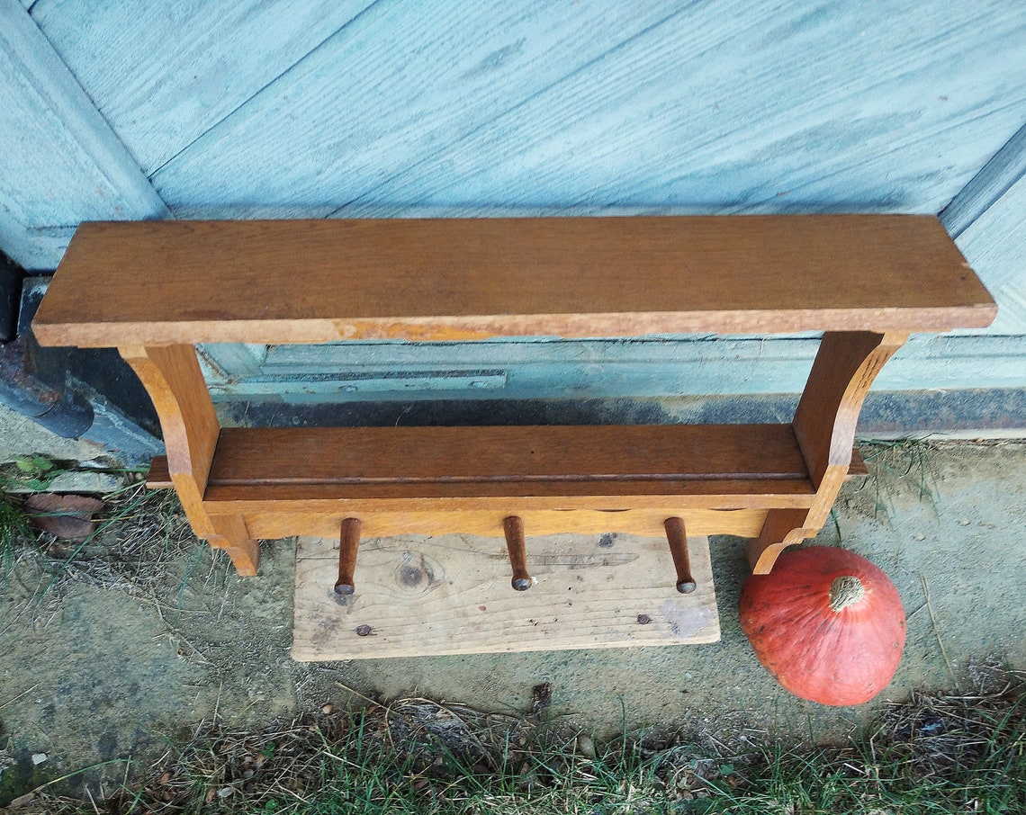 Rustic Wall Rack Wooden Towel Rack Farmhouse Kitchen Wall - Etsy