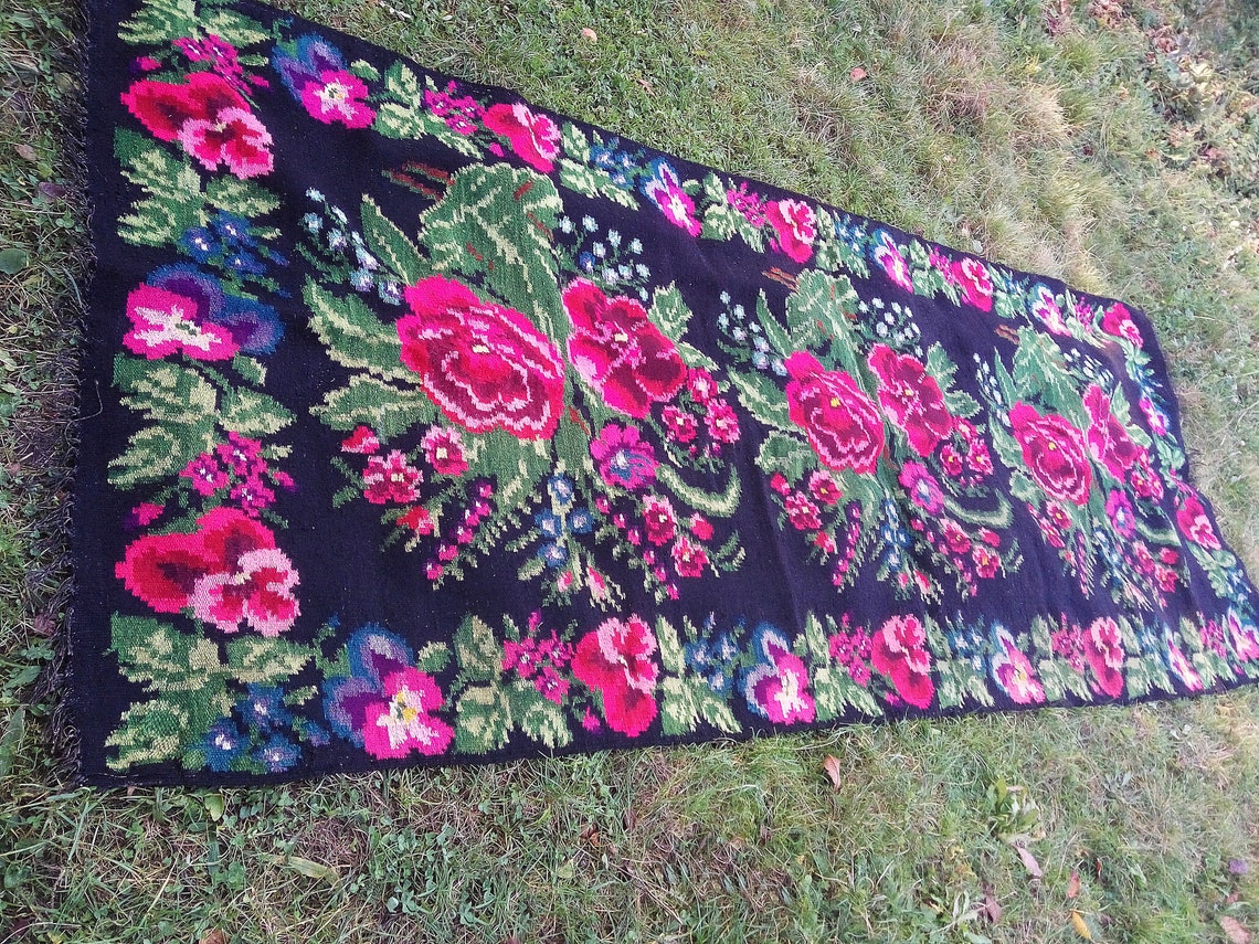 Bohemian Rug Runner Large Kilim Floor Rug Rag Boho Rug or Wall Tapestry ...