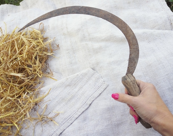 Antique Sickle Real Farmhouse Reaping Hook Rustic Wall Hanging | Etsy