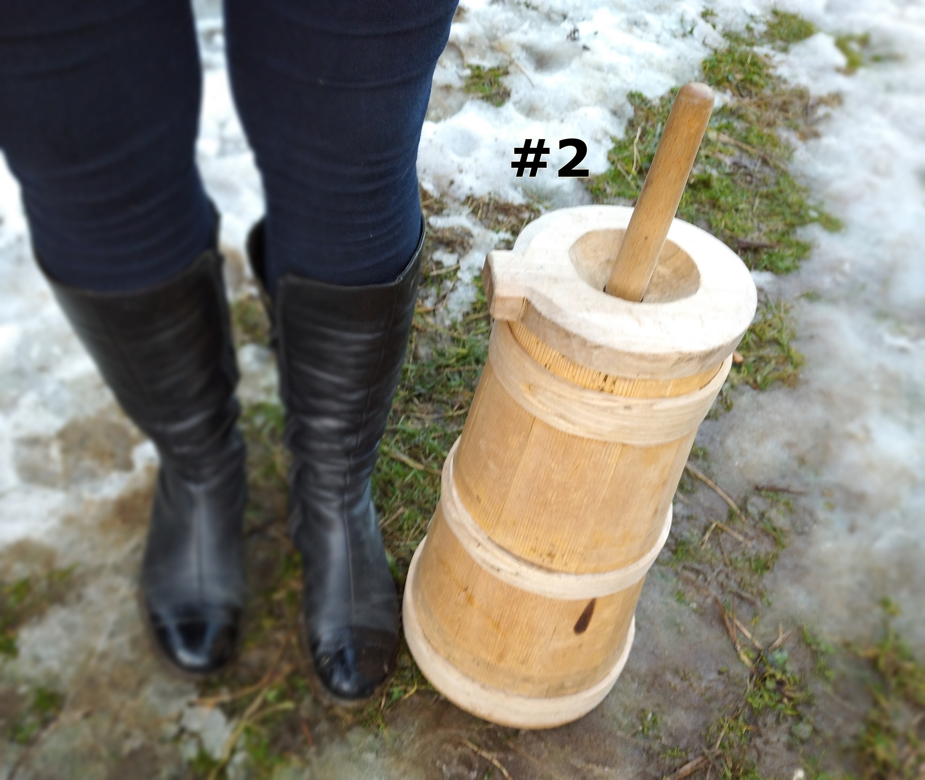 Primitive Butter Churn Antique Large Churn Wooden Country Decor Wood ...