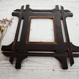 Antique Wood Frame Primitive Photo Frames Rustic Hand Carved | Etsy