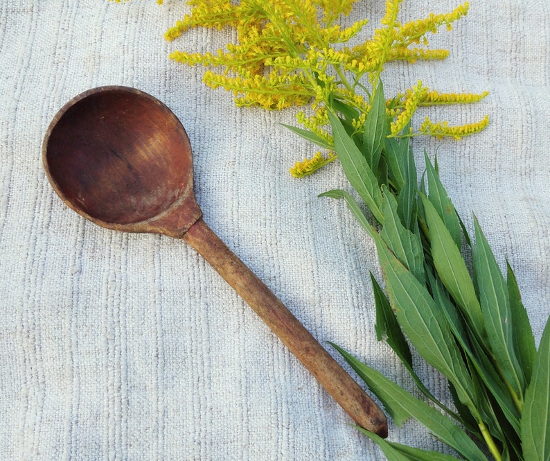 Vintage wooden spoon Primitive antique wood Rustic kitchen | Etsy