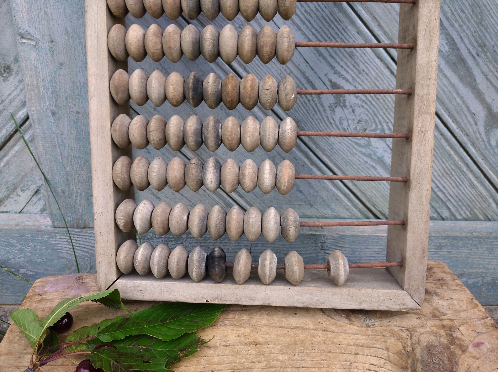 Vintage Abacus Wooden Frame Abacus Wooden Abacus Shabby | Etsy