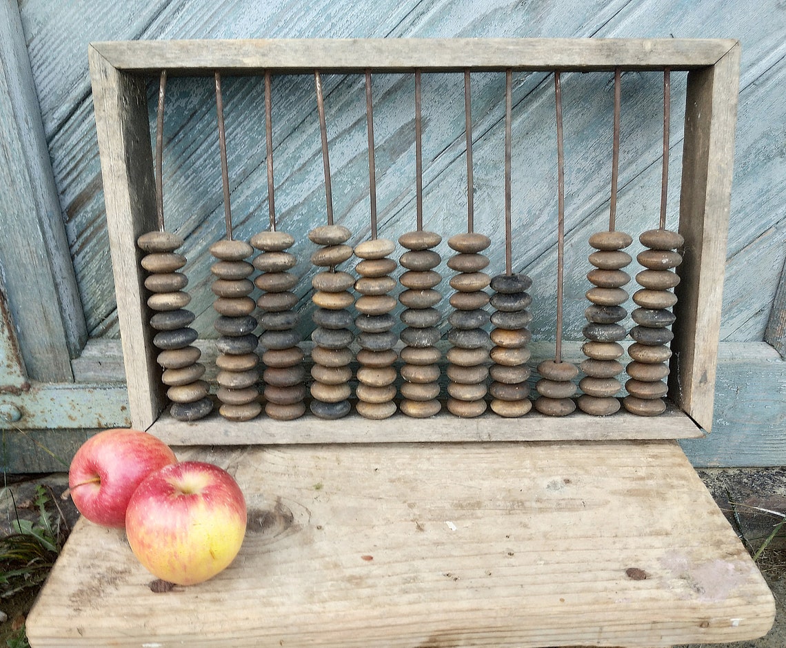 Vintage Abacus Wooden Frame Abacus Wooden Abacus Shabby - Etsy