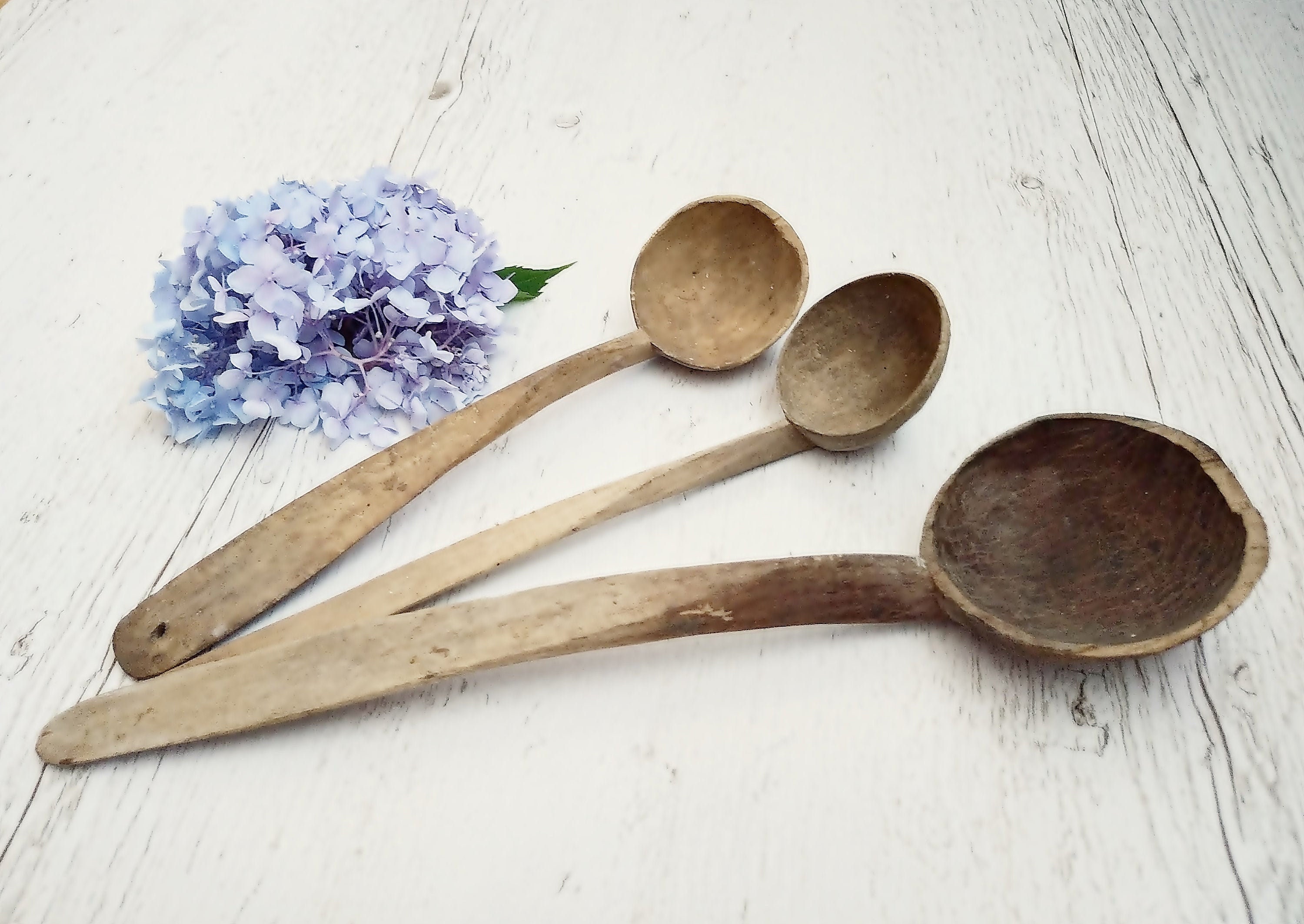 Large wooden spoons Hand carved wood rustic kitchen decor | Etsy