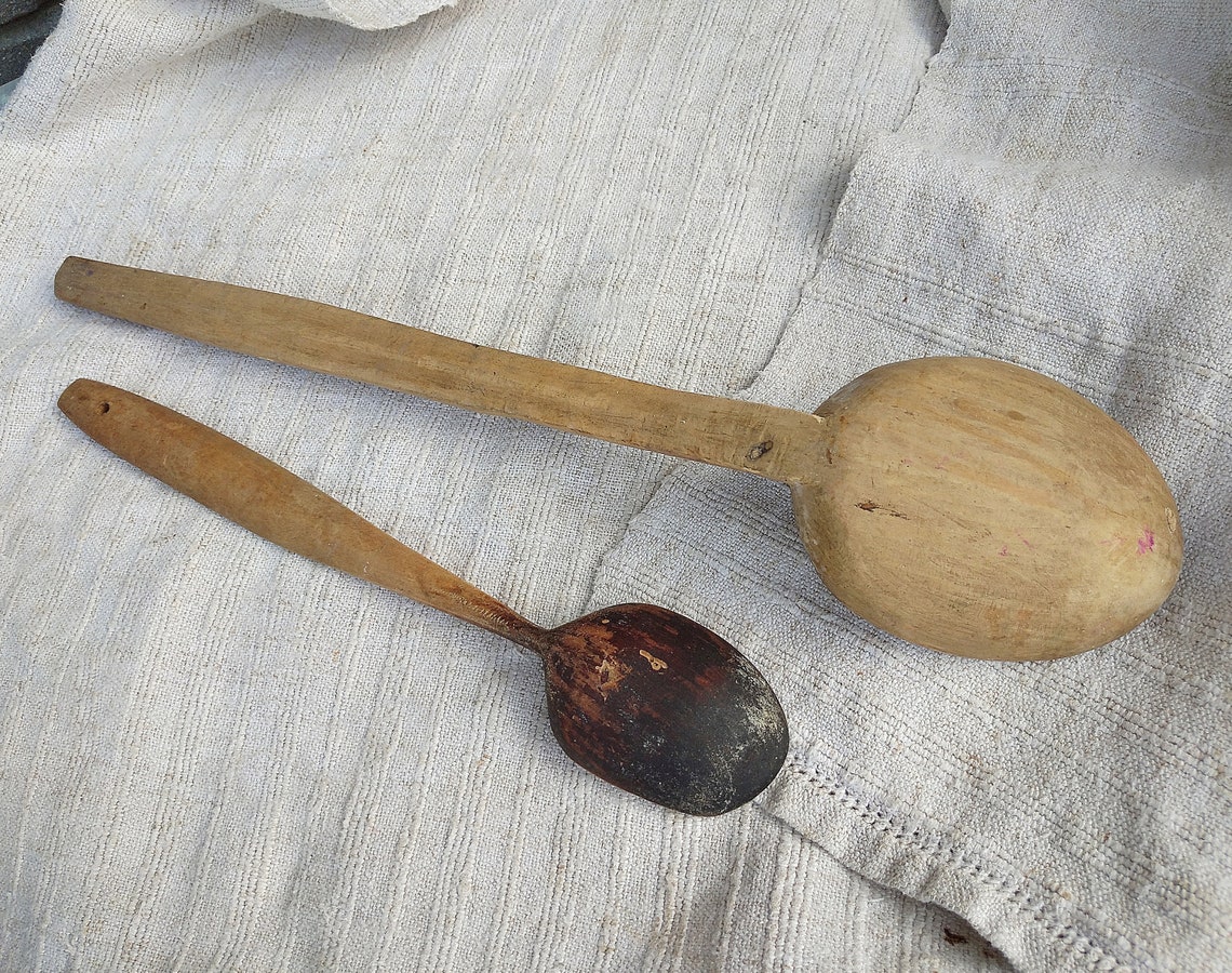 Large Wooden Spoons Hand Carved Wood Rustic Kitchen Decor - Etsy